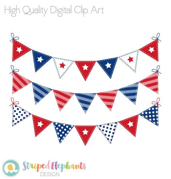 Fourth Of July Bunting Clip Art