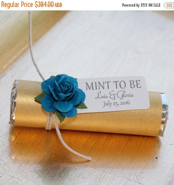 ON SALE Mint wedding Favors Set of 240 mint rolls