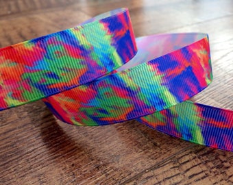 Tie dye ribbon | Etsy