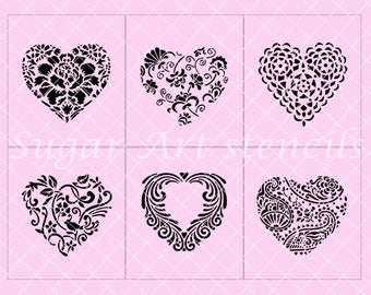 Heart stencils | Etsy
