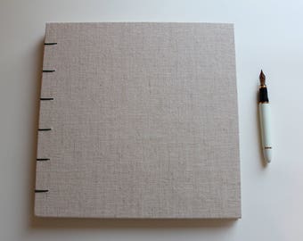 Linen guest book | Etsy