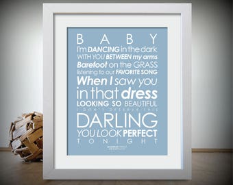 LYRICS & QUIRKY PRINTS with personalised by TheDaisyHillShop