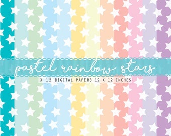 Unicorn Paper Pack Princess Seamless Patterns Pastel Nursery