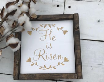 He is risen sign | Etsy