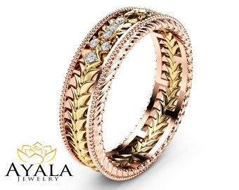 Ayala Jewelry Unique Engagement Ring Rose Gold by AyalaDiamonds