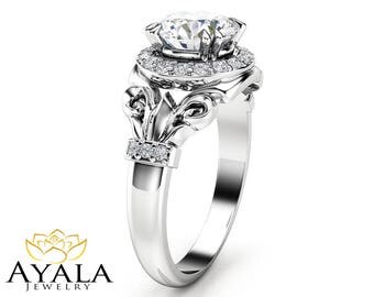 Ayala Jewelry Unique Engagement Ring Rose Gold by AyalaDiamonds