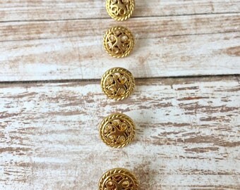 Gold shank buttons | Etsy