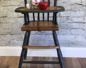 Wooden high chair | Etsy