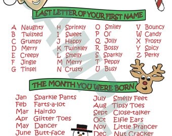 Christmas party game | Etsy