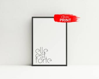 Elle est forte | Etsy