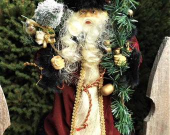 Santa tree topper | Etsy