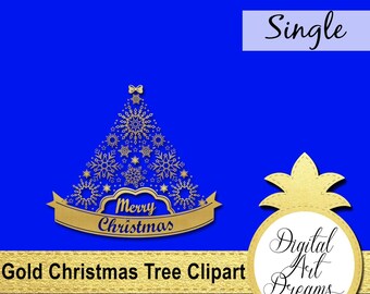 Gold christmas tree | Etsy