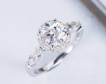 Moissanite engagement ring | Etsy