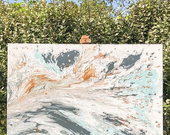 Resin canvas art | Etsy