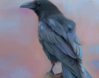 Raven artwork | Etsy