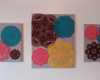 Doily wall art | Etsy