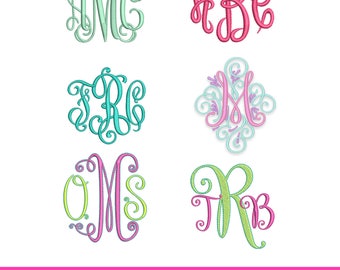 Victorian Embossed Embroidery Monogram Font Instant Download