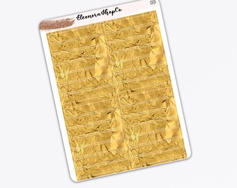 Gold foil stickers | Etsy