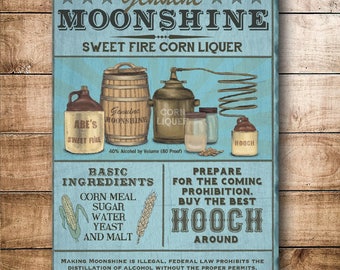 Moonshine sign | Etsy