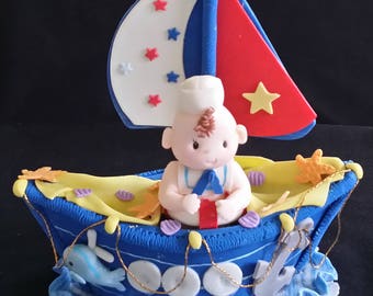 NAUTICAL CAKE TOPPER Nautical Favor Sailor Birthday Sailor