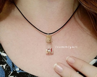 Tiny jar necklace | Etsy