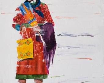 Western Artist: Ron Stewart Stage Coach Oil Painting