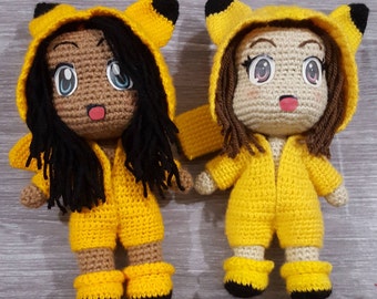 6 Chibi Doll Base Amigurumi Crochet Pattern for Custom