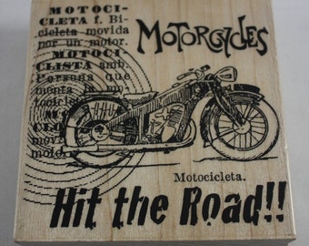 Motorcycle stamp | Etsy
