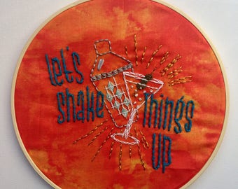 Cocktail embroidery | Etsy