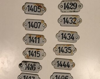 Enamel numbers | Etsy
