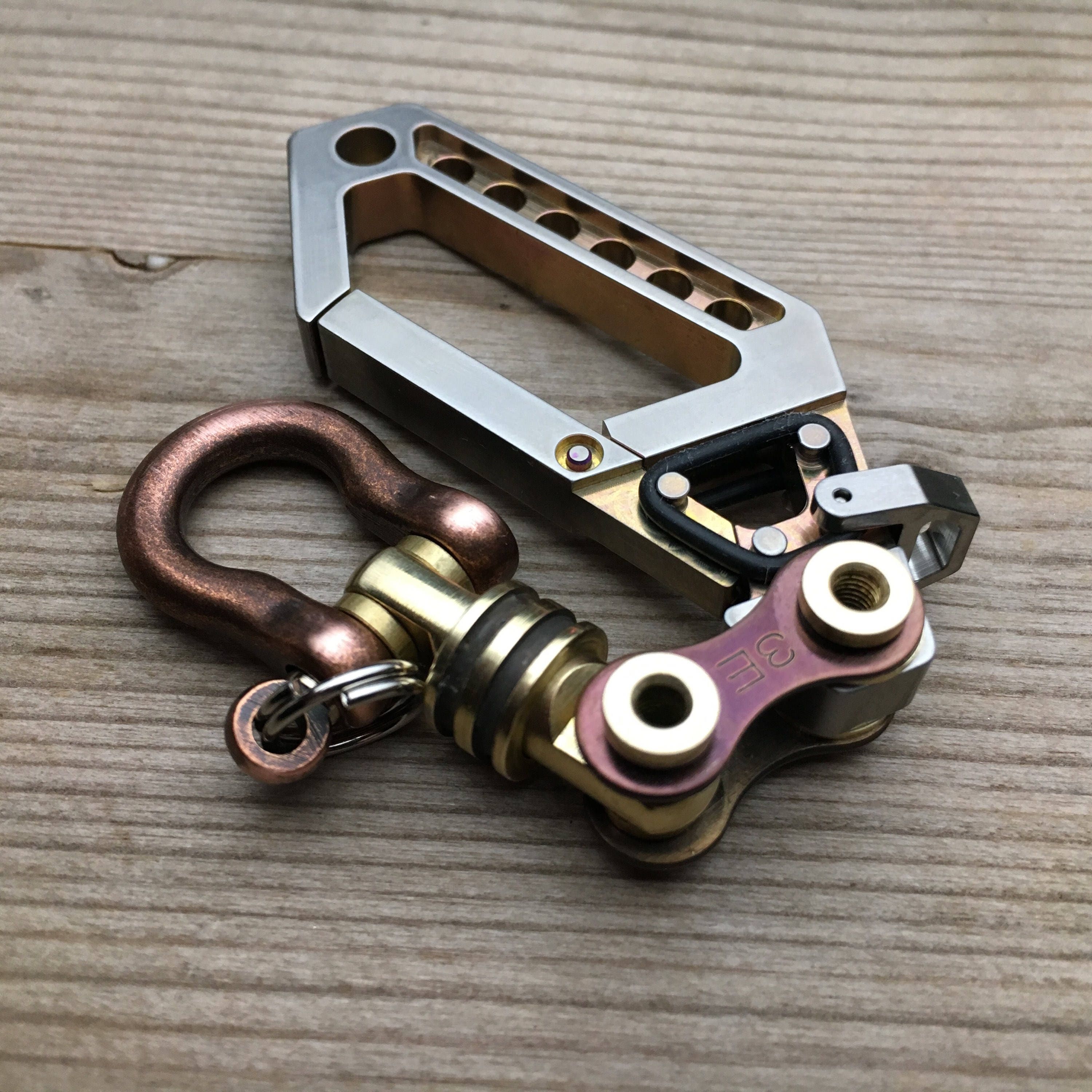 Titanium Drone Carabiner Keychain with swivel
