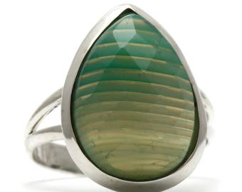 Banded agate ring | Etsy