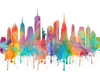 New york skyline | Etsy