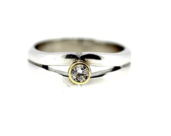 Simple diamond ring | Etsy