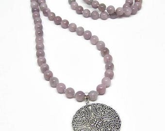 Long jade necklace | Etsy