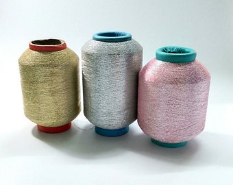 Metallic yarn | Etsy