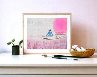 Pink painting | Etsy