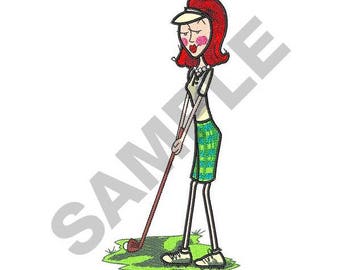 Lady golfer | Etsy