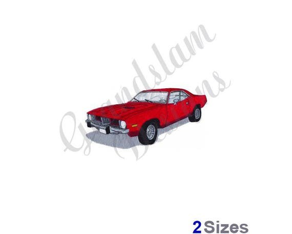 Classic Muscle Car Machine Embroidery Design
