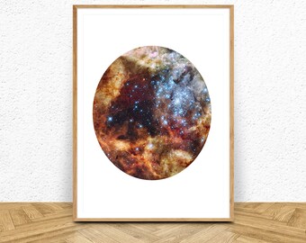 Set of 3 Hubble Telescope Space Prints / Nebula Print / Galaxy