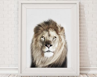 Lion print | Etsy