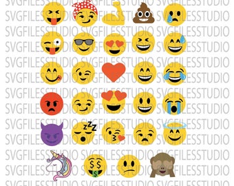 Emoji svg | Etsy