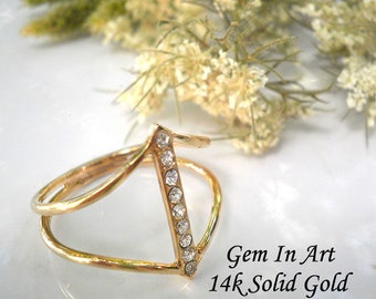 Double arrow ring | Etsy