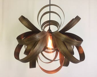 Wooden hanging lamp | Etsy