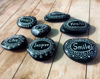 Words on stone | Etsy