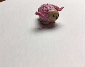 Polymer Clay Miniature Pink Pig princess Cute Little Fimo