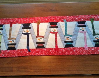 Snowman table runner | Etsy