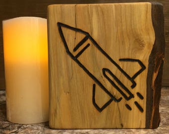 Wood rocket | Etsy