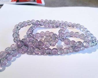 10 10mm Fried Cracked Crackle Glass Marbles for