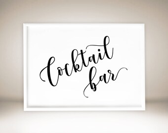 Cocktail bar sign | Etsy